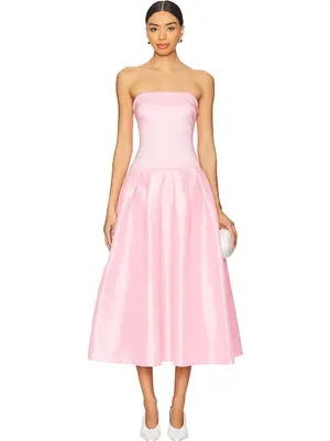 MORE TO COME Cambria Strapless Fit And Flare Dress - Pink
