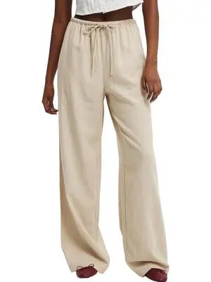 COTTON ON Haven Wide Leg Pant - Natural