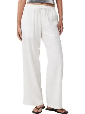 COTTON ON Haven Wide Leg Pant - White