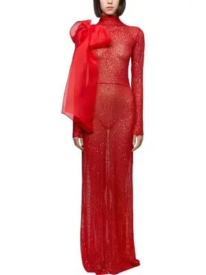 ATU BODY COUTURE Sequined Gown - Red