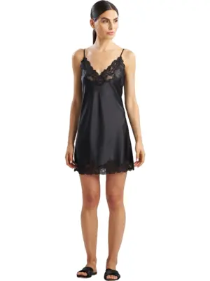 Natori Peony Glamour Chemise - Black
