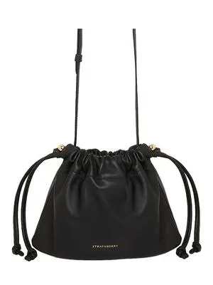 Strathberry Charlotte Drawstring Crossbody Bag - Black/light Gold