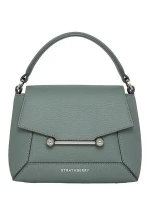 Strathberry Mosaic Nano Embossed Croc Top Handle Bag - Blue