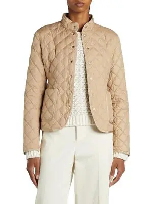 Moncler Epin Down Cropped Jacket - Beige