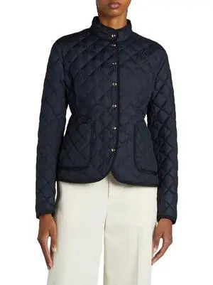 Moncler Moncler Epin Down Cropped Jacket Blue