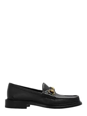 Gucci Leather Loafer With Horsebit Black