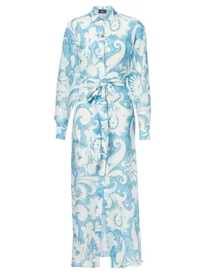 Etro Paisley Cotton And Silk Shirt Dress - Multicoloured