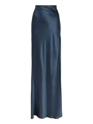 THE SEI Asymmetric Maxi Skirt - Blue
