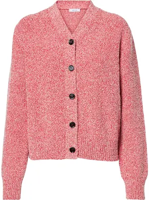 FERRAGAMO Cotton-blend Buttoned Cardigan - Red