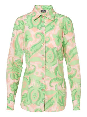 Etro Printed Cotton And Silk Shirt - Multicoloured