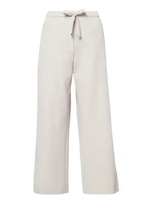 Max Mara Argenta Wide-leg Wool Pants - White