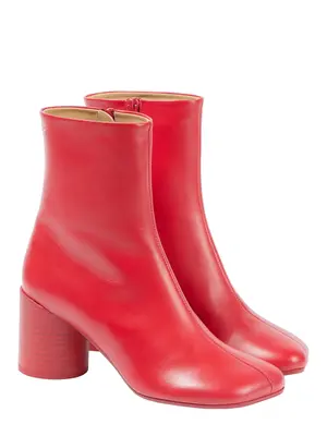MAISON MARGIELA Anatomic Leather Ankle Boots - Red
