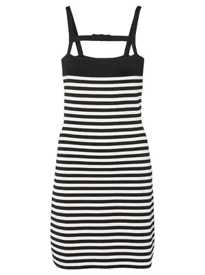 Nina Ricci Striped Mini Dress - Black