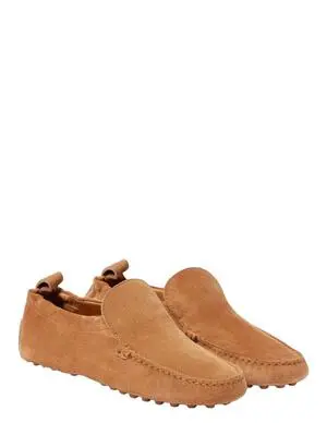 TOD'S Gommino Suede Driving Shoes - Brown