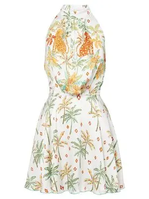 Poupette St Barth Cassandra Halterneck Mini Dress - Multicoloured