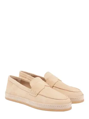Hogan Suede Loafers - Beige