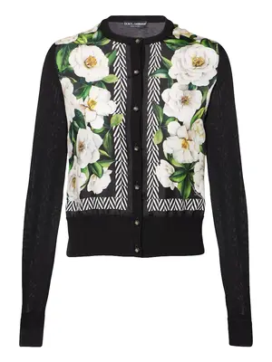Dolce & Gabbana Floral Silk Cardigan - Multicoloured