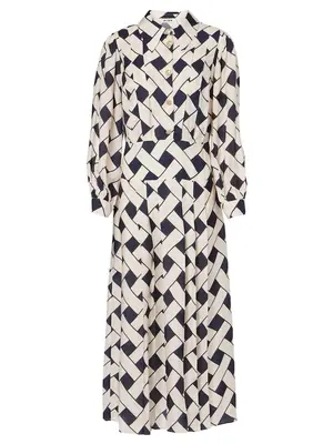 Rixo Analise Printed Maxi Dress - White