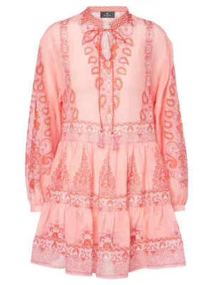 Etro Printed Mini Dress - Pink