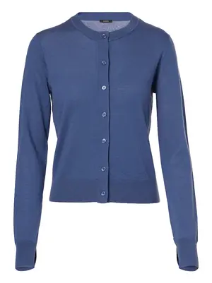 JOSEPH Cotton, Cashmere, And Silk Cardigan - Blue