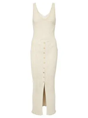 Rabanne Knitted Midi Dress - White