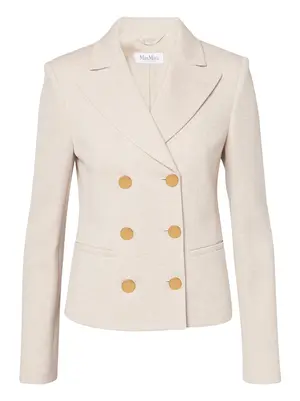 Max Mara Alabama Cotton And Wool Blazer - Beige
