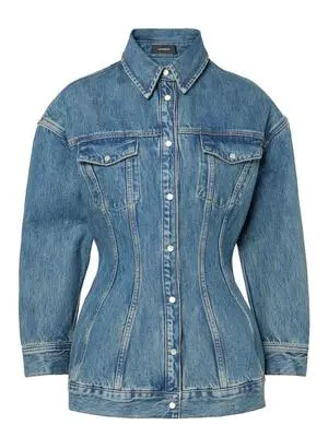 Wardrobe.NYC Denim Trucker Jacket - Blue