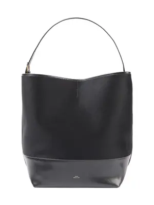 TOTEME Leather-trimmed Tote Bag - Black