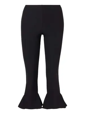 NENSI DOJAKA Cropped Flared Capri Pants - Black