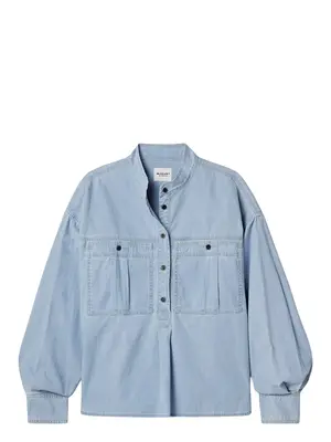 Isabel Marant Vero Cotton-chambray Shirt - Blue