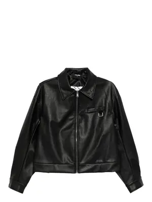 TEAM WANG DESIGN Choices Faux Leather Jacket - Black