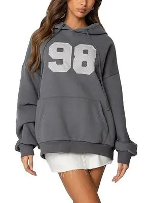EDIKTED 98 Oversized Hoodie Gray