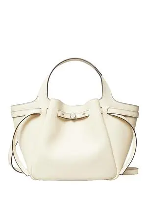Tory Burch Small Romy Satchel Light Cream