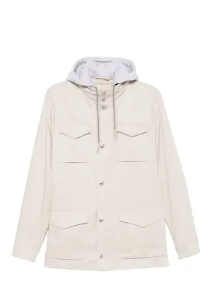 Eleventy Hooded Jacket - Neutrals