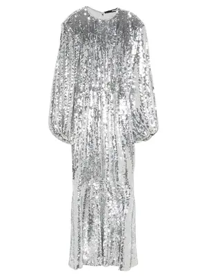 Remain Birger Christensen Sequined Maxi Dress - Silver