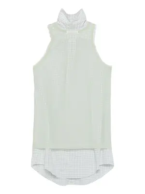 MAISON MARGIELA Check-pattern Sleeveless Shirt - Green