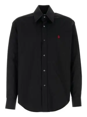 Alexander McQueen Embroidered Logo Shirt - Black