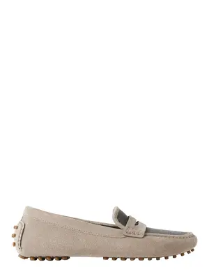 Brunello Cucinelli Bead-embellished Loafers - Neutrals