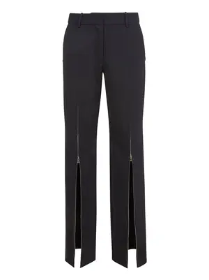 Fleur Du Mal Zip-up Split Trousers - Black