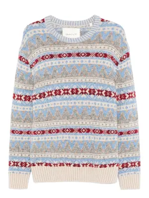 Gant Fair Isle Crew-neck Sweater - Blue