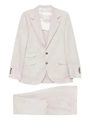 Brunello Cucinelli Single-breasted Suit - Neutrals