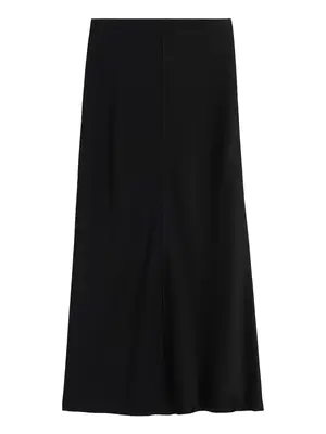 Ami A-line Midi Skirt - Black