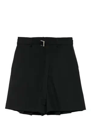 Sacai Pleated Shorts - Black