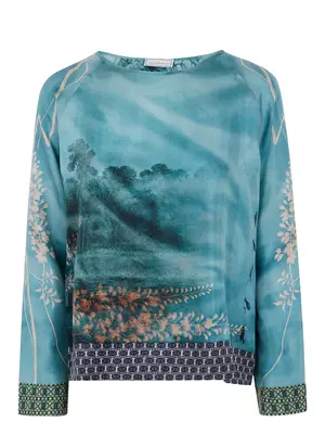 PIERRE-LOUIS MASCIA Aloe Blouse - Blue