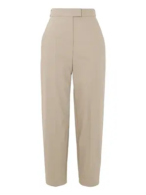 Brunello Cucinelli Cotton-blend Twill Tapered Pants - Neutrals