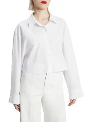Bardot Rosita Crop Shirt - Orchid White