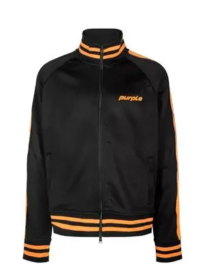 PURPLE BRAND Logo-print Track Jacket - Black