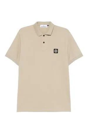 Stone Island Compass-motif Polo Shirt - Brown