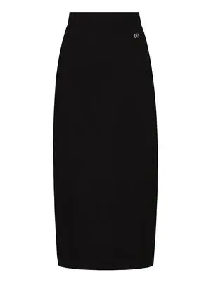 Dolce & Gabbana Stretch Viscose Knit Pencil Skirt - Black