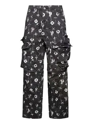 PURPLE BRAND Double Pocket Cargo - Black